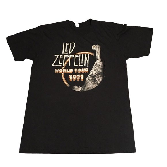 Tultex | Shirts | Deadstock 971 Led Zeppelin World Tour Band T Shirt ...